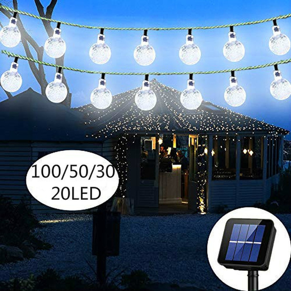 20/30/50/100 LED Solar String Light Outdoor Solar Powered Fairy Lights ...