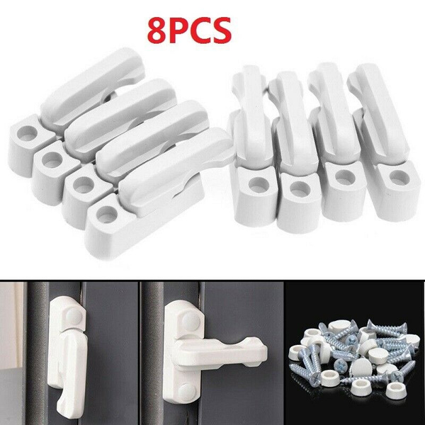 8Pcs Security Window Locks Door Sash Jammer Safety Restrictor Lock ...