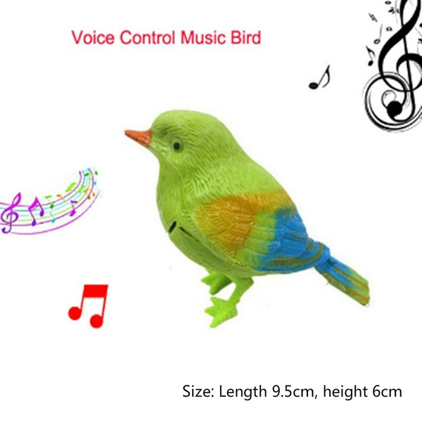 9.5cm Simulation Sounding Bird Voice Control Music Bird Cute Singing ...