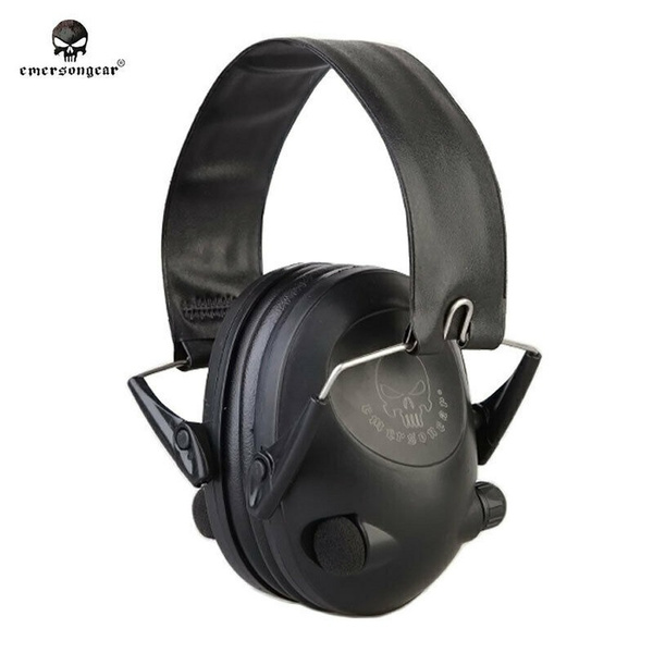Shooting Combat Noise Portective Headset Tactical Emersongear Tac 6 S Electronic Headset Black