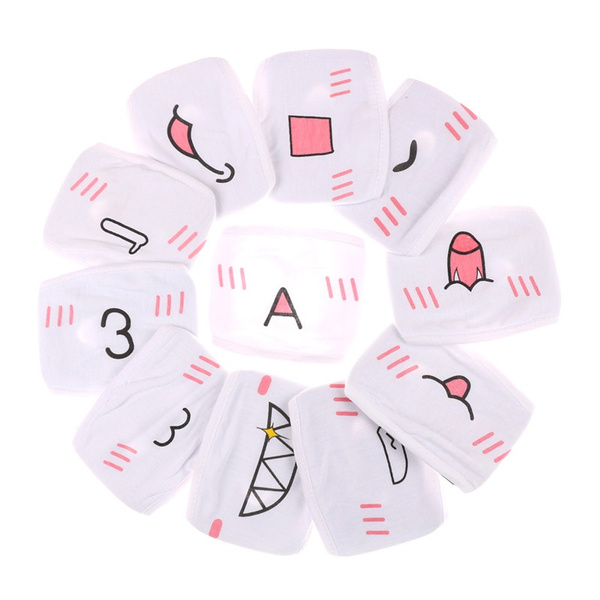 Kaomoji-kun Face Mask Emotiction mouth-muffle Kawaii Winter Anti-Dust ...
