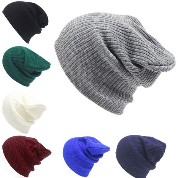 Men's Women Beanie Knit Ski Cap Winter Warm Unisex Wool Hat,Bonnet de ...