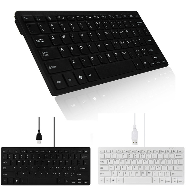Mini USB Keyboard with 78-Key Mini Silent Mini Keyboard USB Multimedia ...