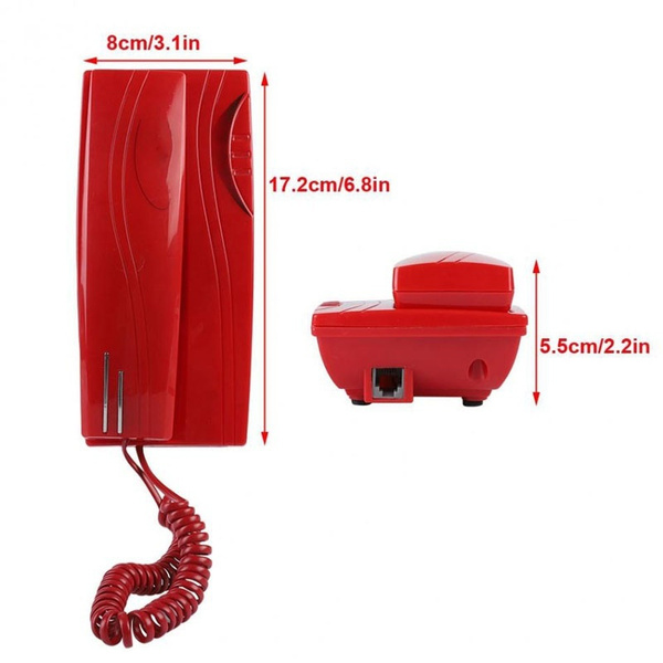 Landline Telephone, Mini Landline Wired Home Office Fixed Telephone ...