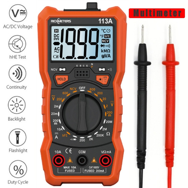 Large Screen Digital Multimeter 6000 Counts Auto Ranging AC/DC Voltage ...