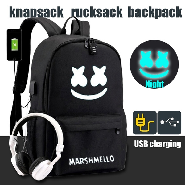 Luminous Multifunctional Student backpack DJ Marshmallow Teenage ...