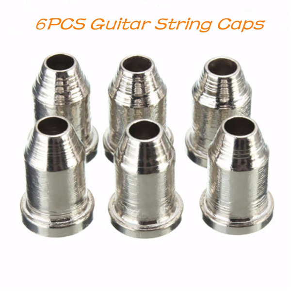 6PCS Chrome Guitar String Through Body Ferrule 1/4" String Ferrules ...