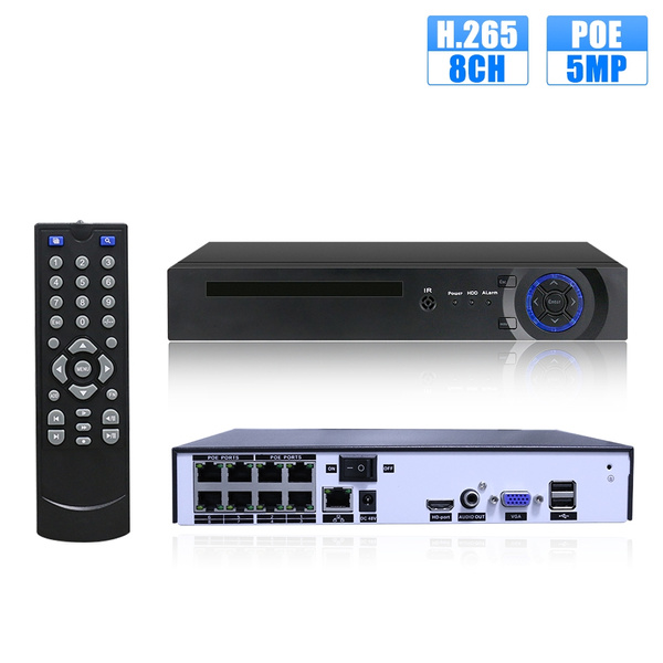 H.265 H.264 4/8CH POE NVR Security IP Camera video Surveillance CCTV ...