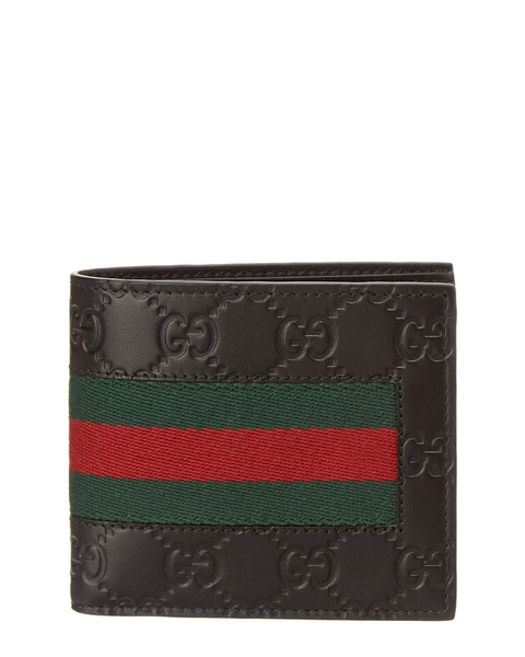 Gucci Signature Web Gg Embossed Leather Coin Wallet | Wish