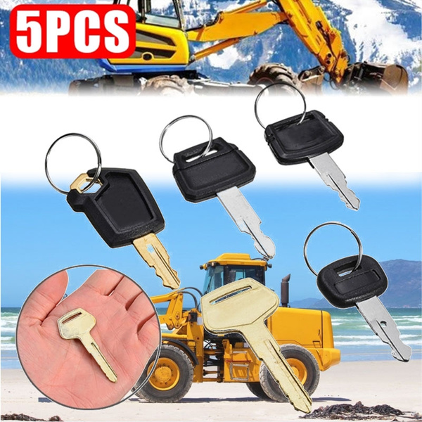 5Pcs/Set Excavator Keys Set Caterpillar Hitachi Kobelco Komatsu Kubota ...