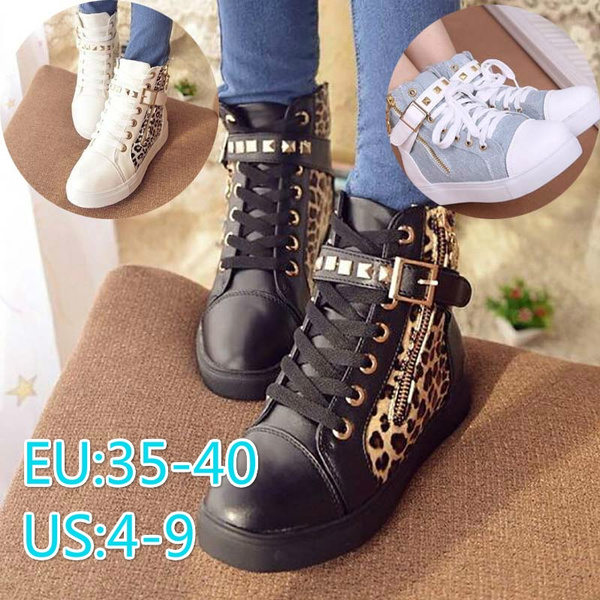 2019 New Autumn and Winter Ladies Casual Canvas Shoes Zipper Rivet ...