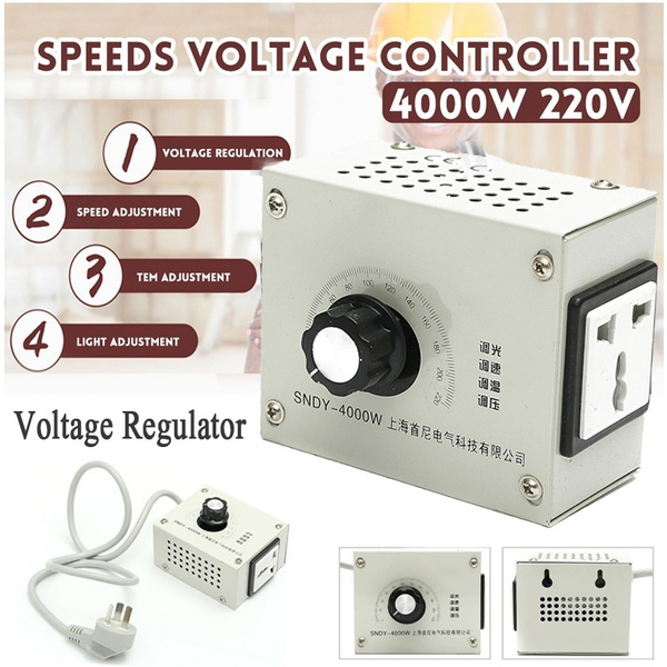4000W 220V Motor Regulator Thyristor Electronic Voltage Regulator ...