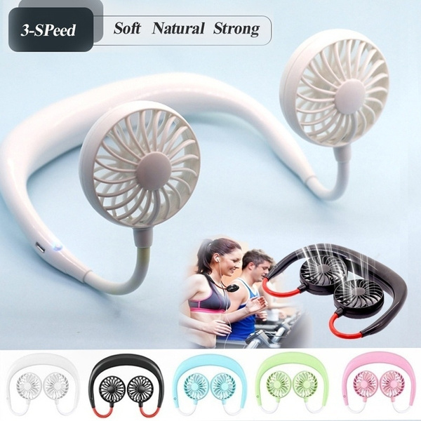 Personal Fan Handsfree USB Rechargeable Headphone Design Wearable ...