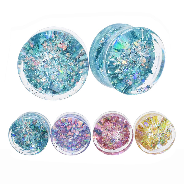 6-30mm Multicolor Acrylic Ear Tunnel Plug and Gauge Ear Expander ...