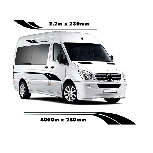 4m MOTORHOME STRIPES CAMPER VAN SPRINTER VINYL GRAPHICS DECALS | Wish