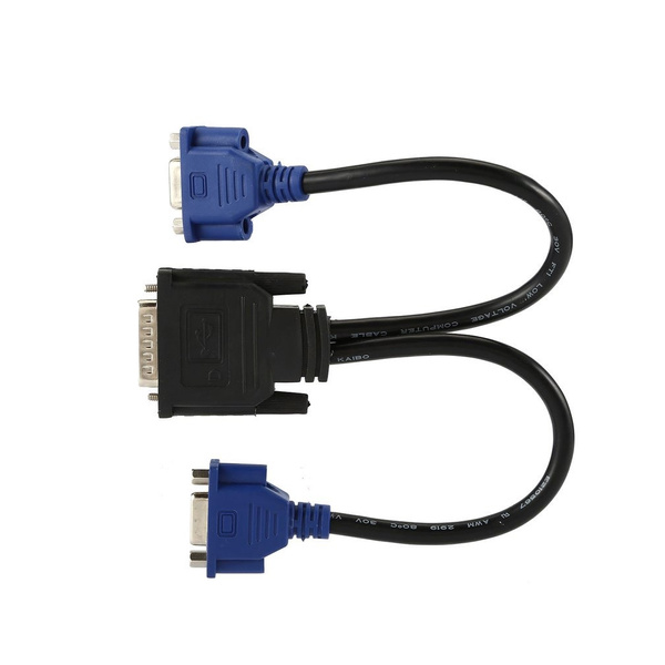 DMS 59 Splitter Cable 8in DMS-59 to DVI VGA Cable DMS-59 to VGA Monitor ...