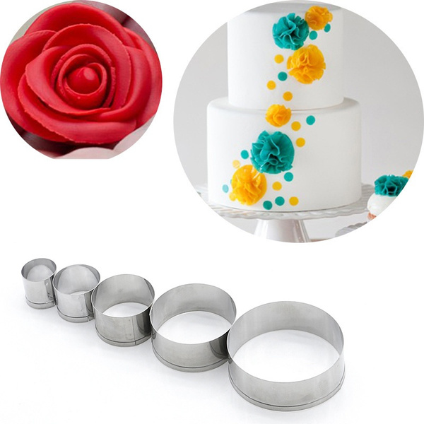 5pcs/set Round Circle Shape Metal Cookie Cutter Kitchen Bakeware ...