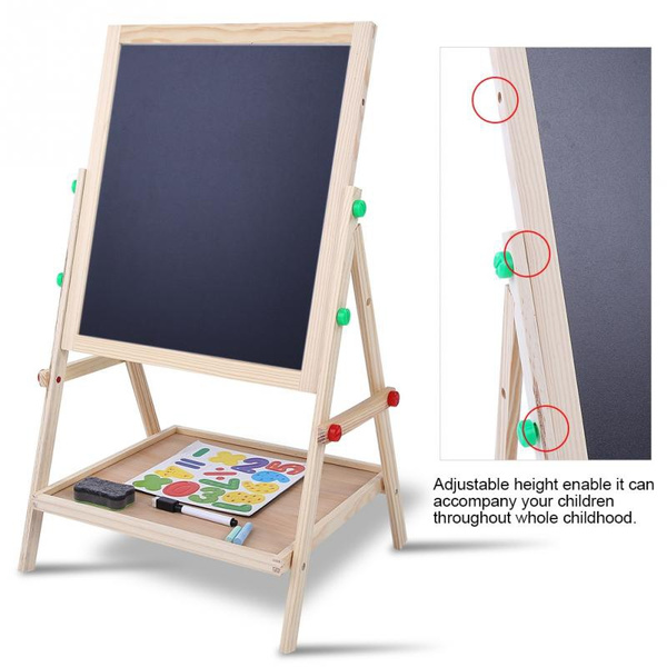 2 In Double Side Baby Kids Child Standing Art Wooden Drawing Board For ...