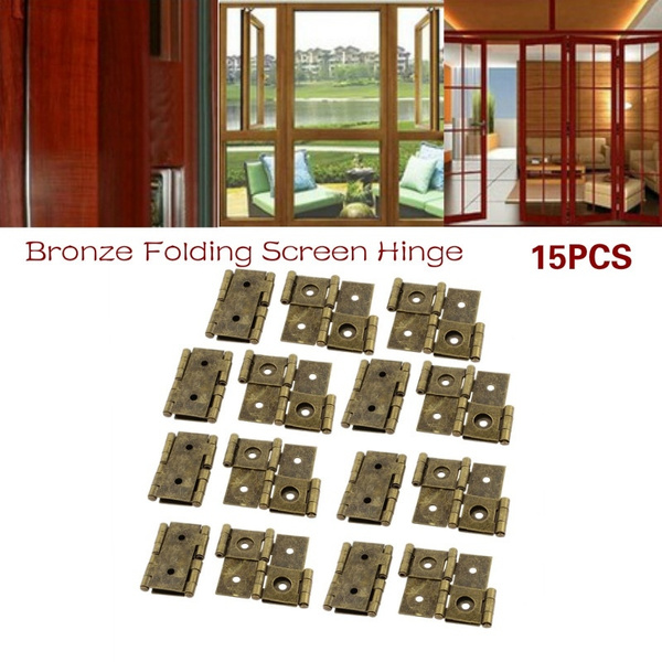 46mmx54mm Retro Style Double Acting Folding Screen Hinge Bronze Tone ...