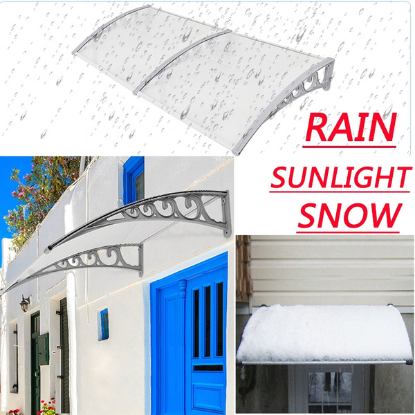 2020 New Door Canopy Awning Shelter Porch Front Rain Roof Back Patio ...
