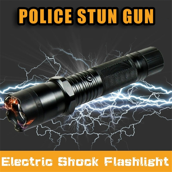 Stun gnn Flashlight Self-defense Electric Shock Portable LED Flashlight ...