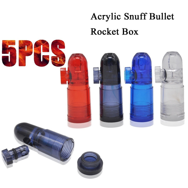 5PCS Clear Snorter Sniffer Acrylic Snuff Bullet Snuffer Dispenser ...