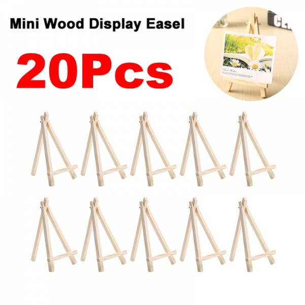 NEW 20Pcs Mini Wooden Artist Easel Wedding Table Card Stand Display ...