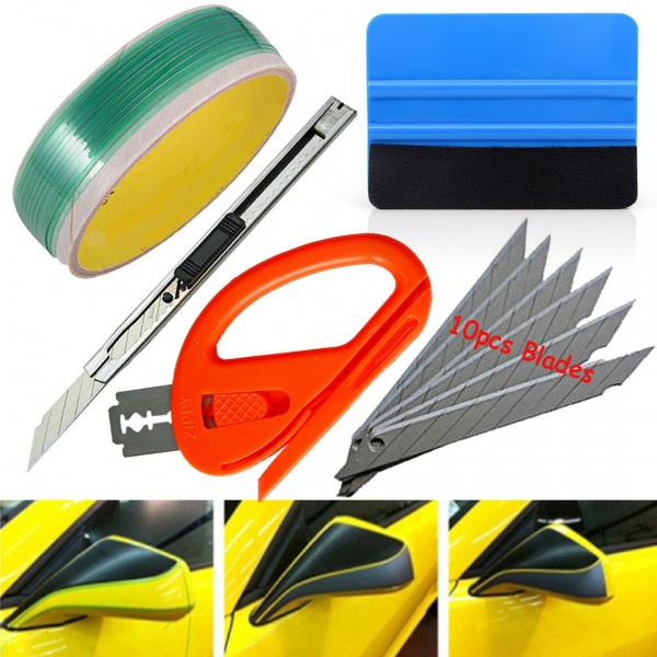 Knifeless Finish Line Tape Squeegee 10 Blades Vinyl Car Wrapping Tools ...