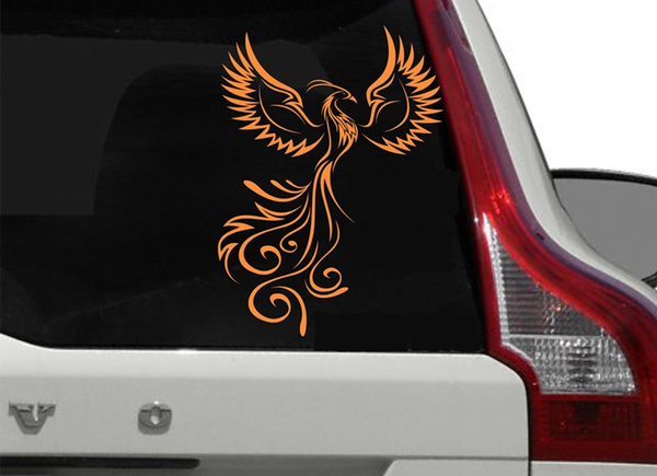 zhehao Phoenix Bird Vinyl Wall Window Glass Art Decal Sticker For Shop ...