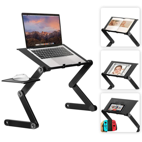 Adjustable Laptop Table Stand for Bed Portable Vented Lap Desk with ...