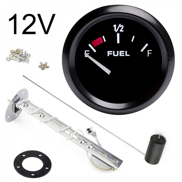 52mm 12V Car Fuel Level Gauge Meter with Sensor E-1/2-F Pointer Indicator | Wish