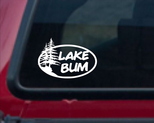 Lake Bum vinyl decal, lake bum decal, lake bum sticker, lake bum car ...