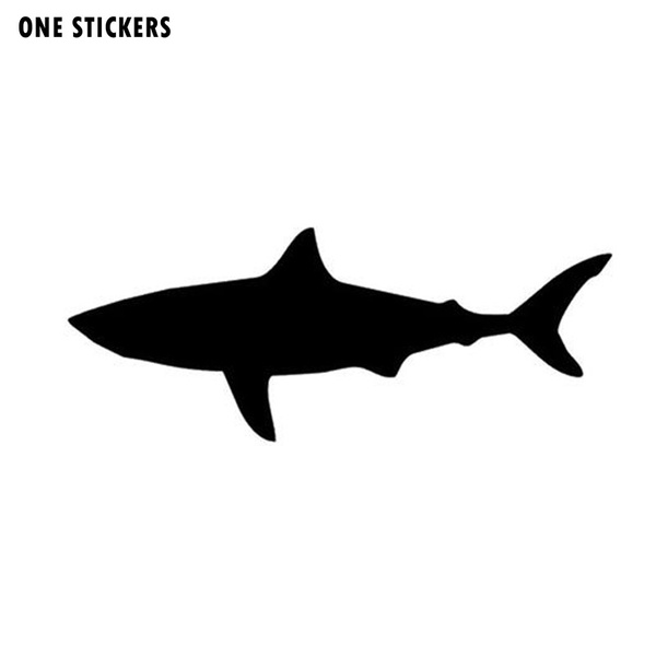 18*7CM Car Sticker SHARK Ocean Surf Beach Motorcycles Personality Car ...