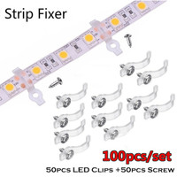 100pcs Fixer Clip with Screw for Fix 5050 RGB Single Color LED Strip ...