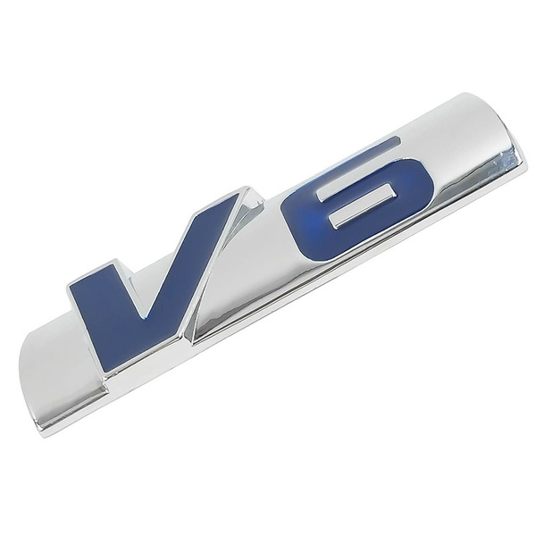New Chrome Metal 3D V6 Car Emblem Badge Decal Trunk Auto Motor Sticker ...