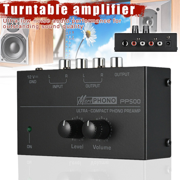 Audio Phono Preamp Ultra Compact Turntable Electronic Preamplifier ...