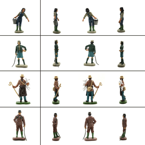 Model Simulation Farm Series Scale Model Farmer Figures 1:32 Painted ...