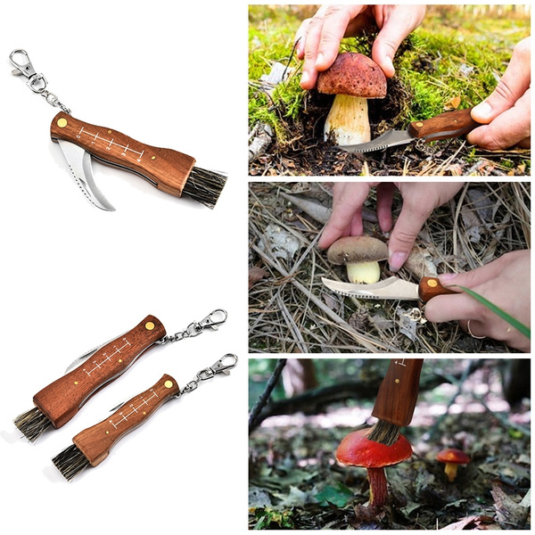 Mushroom Knife Outdoor Camping Dagger Wood Handle Hunting Survival ...