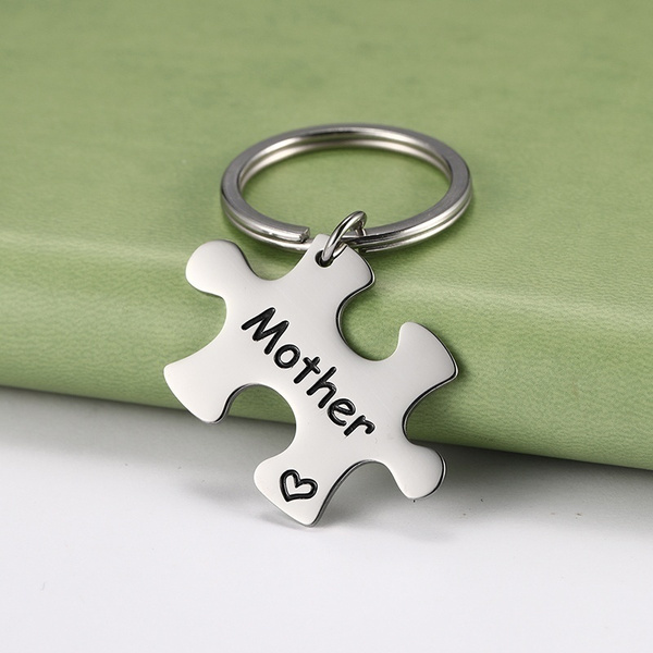 Birthday Gift Mother And Daughter Keychain Puzzle Keychain Keychain For ...