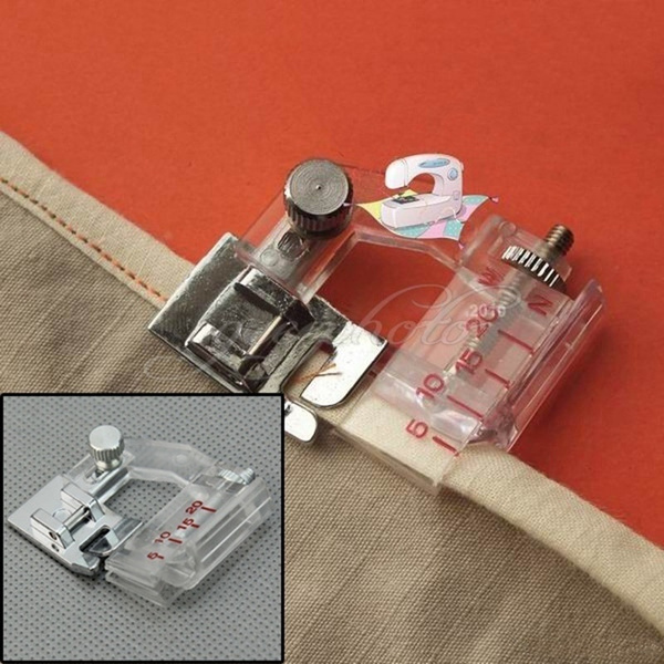 Home Snap-on Adjustable Bias Binder Presser Foot Feet for Sewing ...