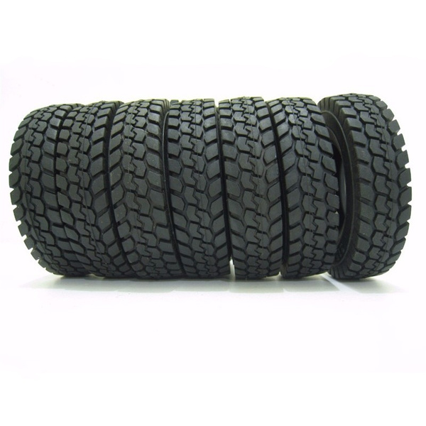 4 PCS Rubber Tires For 1:14 Tamiya Truck Tractor Climbing Car Models ...