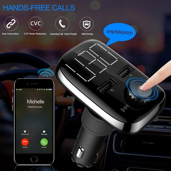Bluetooth FM Transmitter, Wireless Bluetooth Radio Transmitter Adapter ...