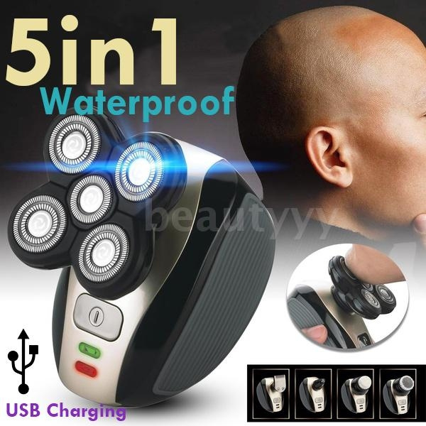5In1 5 Head Men 4D Rechargeable Electric Shaver USB Cordless Bald ...
