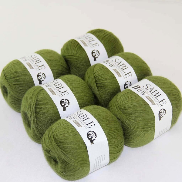 Sale 6ballsX50g Soft Pure Sable Cashmere Wrap Shawl Hand Knitting Wool ...