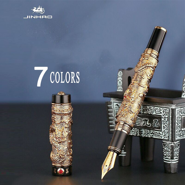 Chinese Dragon Fountain Pen Jinhao Ink Pen Retro Adult Calligraphy ...