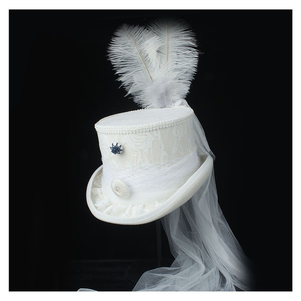 100% Wool DIY Fedora Hat Steampunk Top Hat Women Steam Punk Gear ...