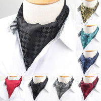 ZONFAZ Men's Vintage Formal Cravat Scarf Scrunch Self British Gentleman ...