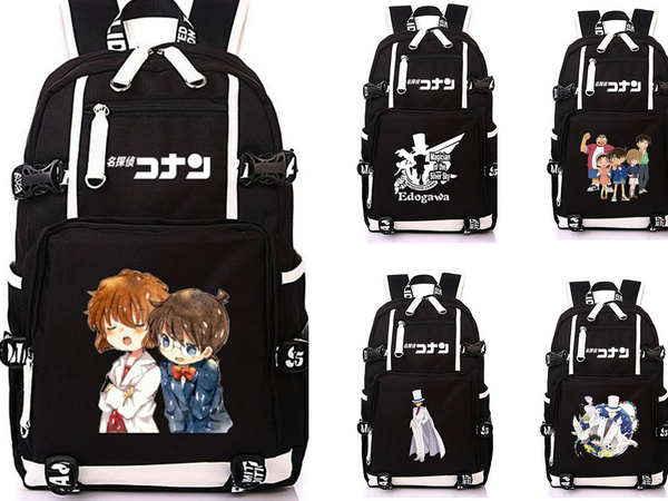 Anime Detective Conan Kudou Shinichi Mouri Ran Backpack Cosplay Mochila ...