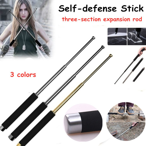 21'/26' Length Defense Baton Self-defense Tool Three Section Expansion ...