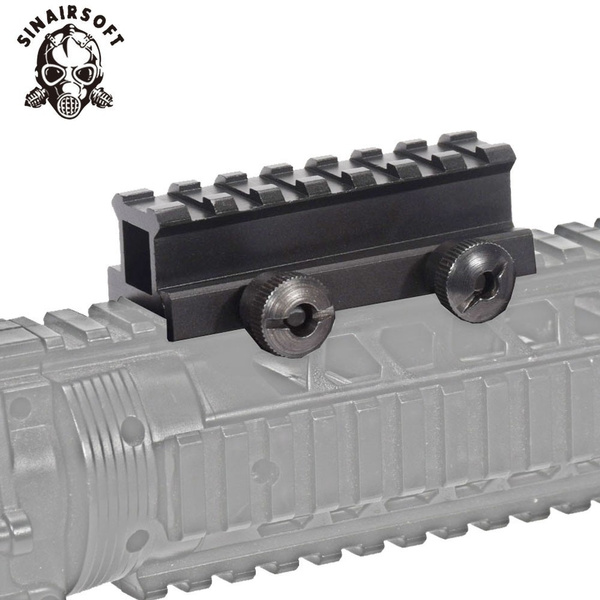 See-Thru Flat-Top 7 Slots 0.83" Riser Base Picatinny Weaver Rail 20mm ...